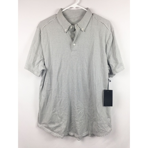 Five Four | Shirts | Five Four Drop Tail Polo Shirt Grey White Golf Xl ...